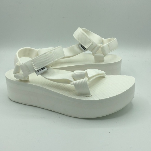 Teva | Shoes | Teva Ws Universal Flatform Bright White Sandals | Poshmark